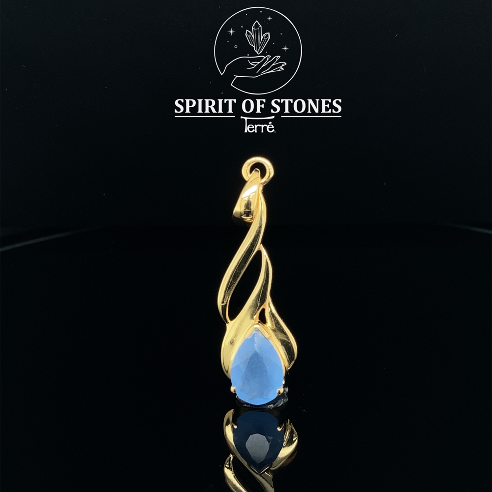 Anhänger Chalzedon fac. vergoldet - Terré Spirit of Stones